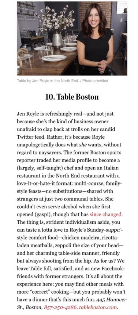 Press & Media - Table